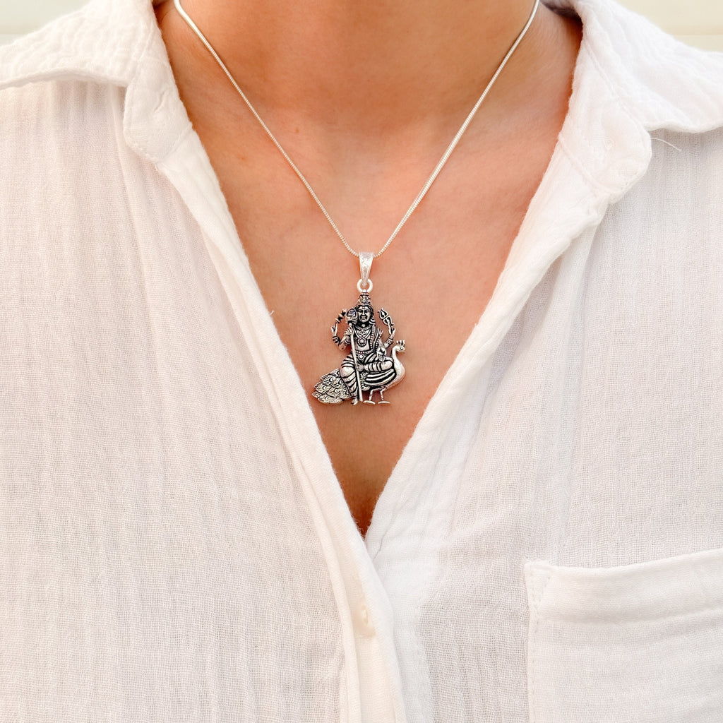 Murugan Silver Pendants