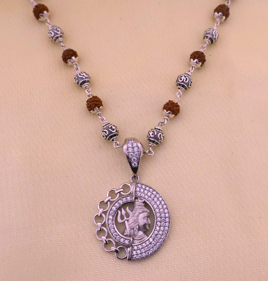 Shop Authentic Rudraksha Silver Chains – Tarakesh Collection
