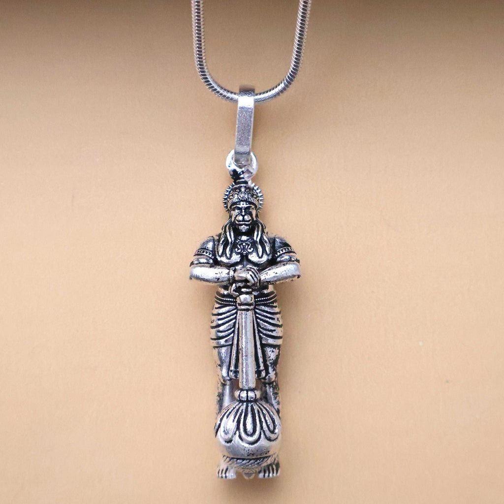 Hanuman Pure Silver Pendant: Mahaveer Edition